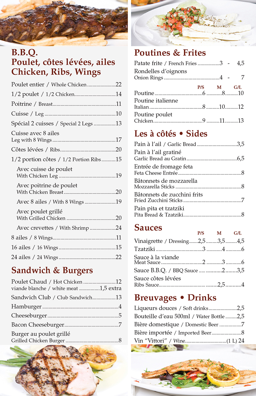 Restaurant de la place | Châteauguay | Salle à manger et Livraison ...